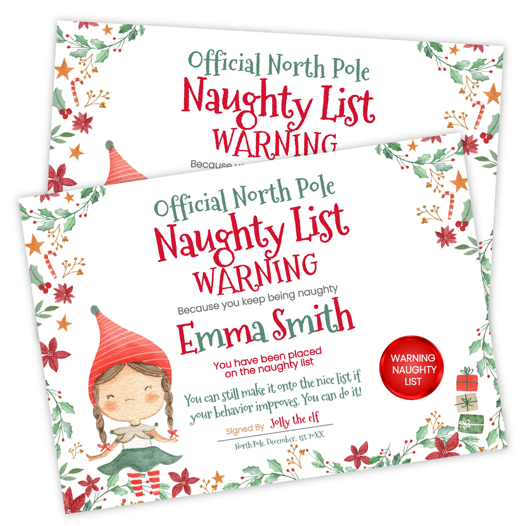 Naughty or Nice List Certificate – PrinterFairy