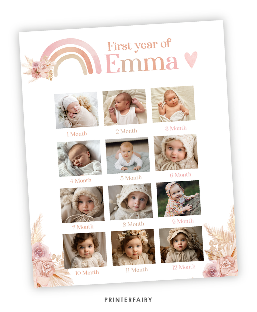 Boho Rainbow Photo Board | PrinterFairy