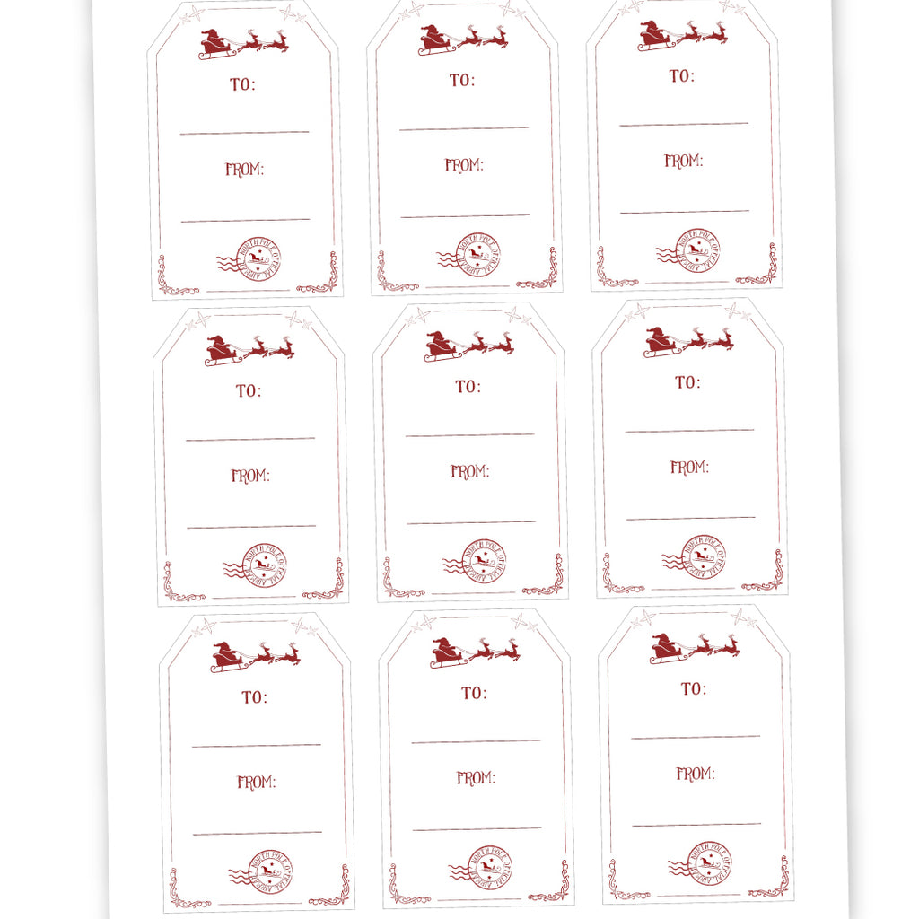 Christmas Gift Label Editable Template – PrinterFairy