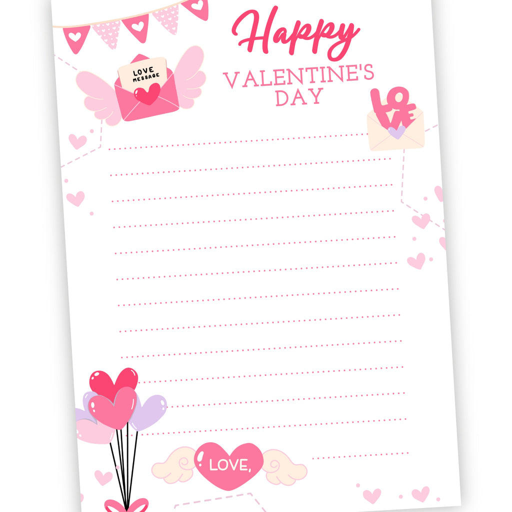 Valentine's Love Letter Template – PrinterFairy
