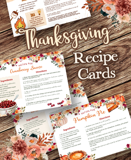 Thanksgiving Recipe Cards – PrinterFairy