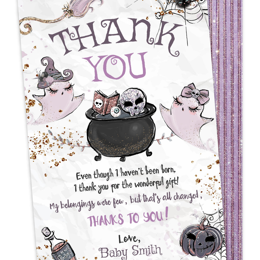 Halloween Baby Shower Thank You Card – PrinterFairy
