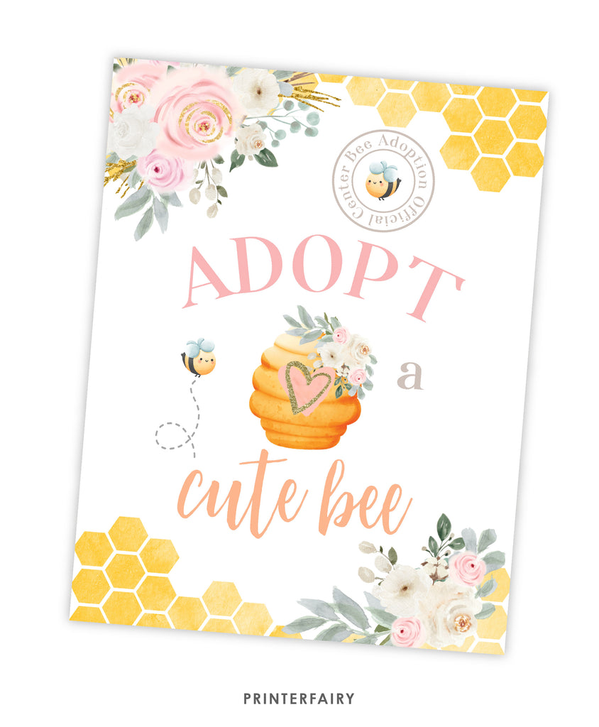Bee Adoption Sign & Certificate | PrinterFairy