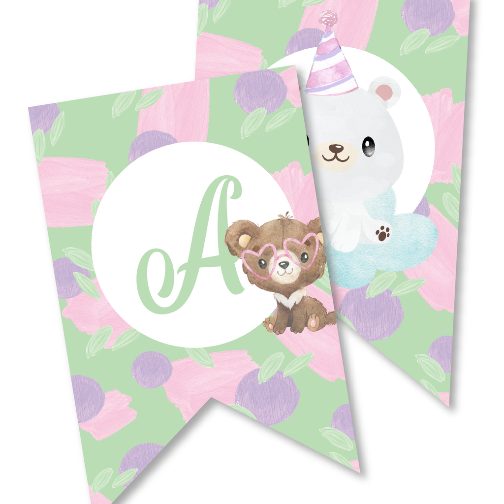Bear Happy Birthday Banner – PrinterFairy
