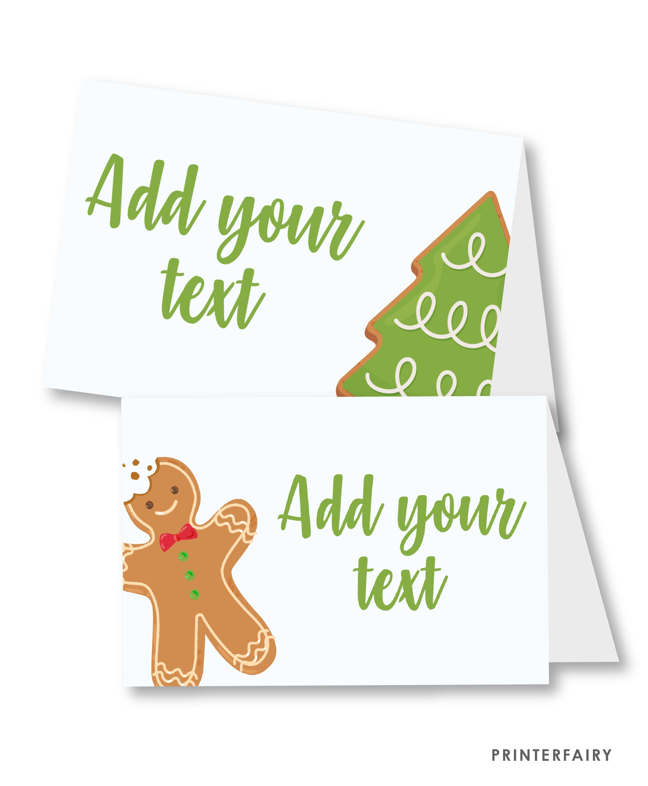 Holiday Christmas Cookie Exchange Food Tents PrinterFairy Holiday Christmas Cookie Exchange Food Tents PrinterFairy