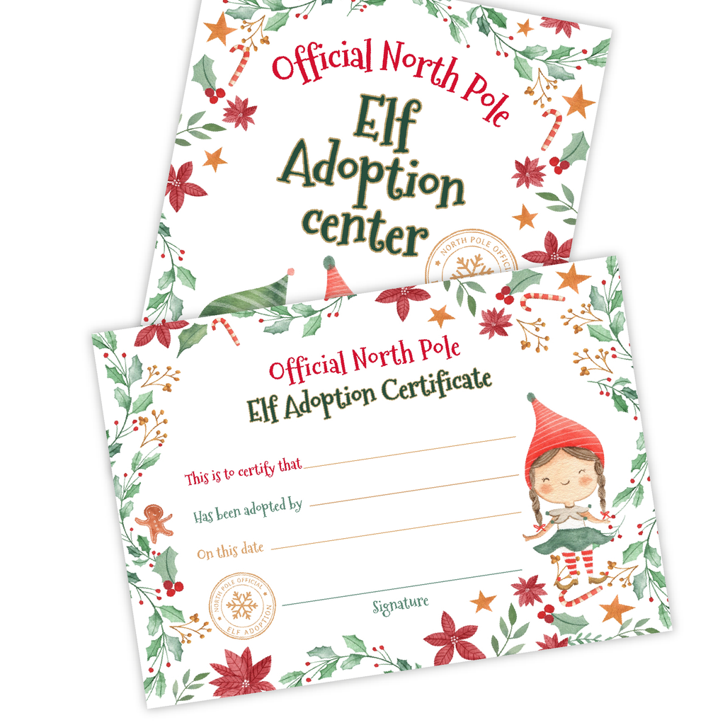 Elf Adoption Sign and Certificate – PrinterFairy