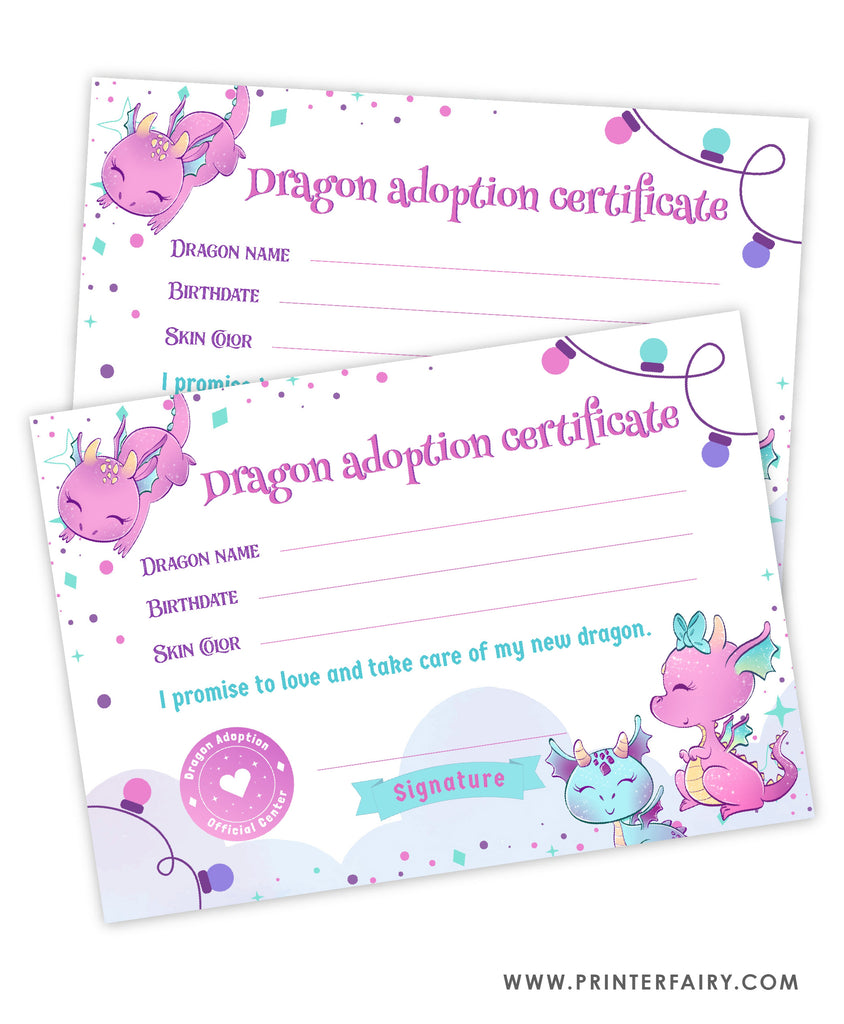 Dragon Adoption Set | PrinterFairy