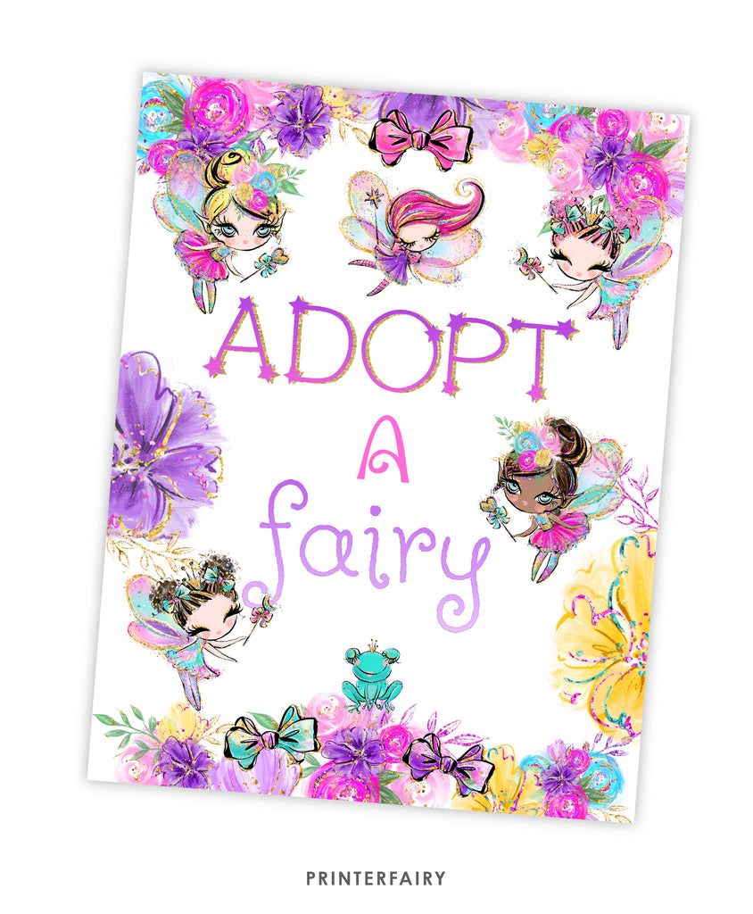 Fairy Adoption Sign and Certificate | PrinterFairy