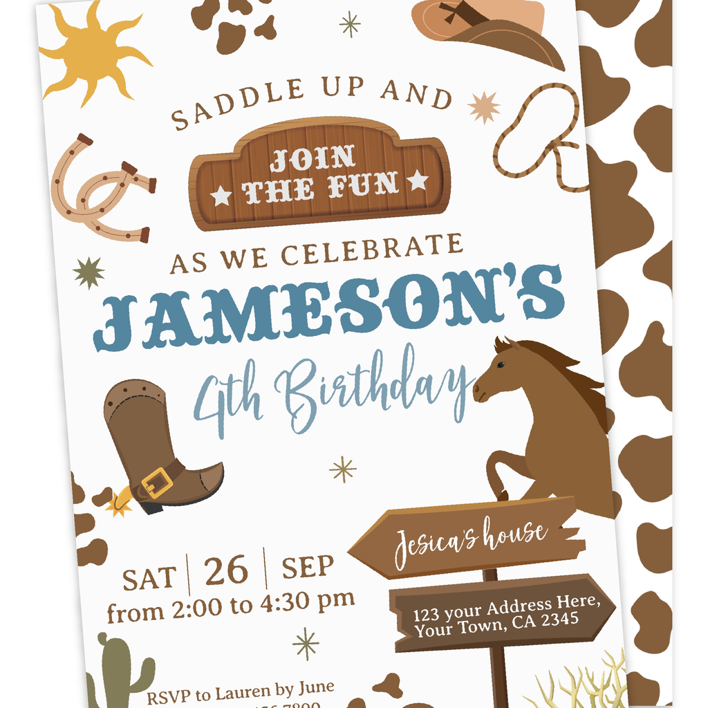 Rodeo Birthday Party Invitation – PrinterFairy