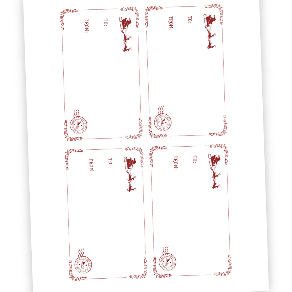 Christmas Gift Label Editable Template – PrinterFairy