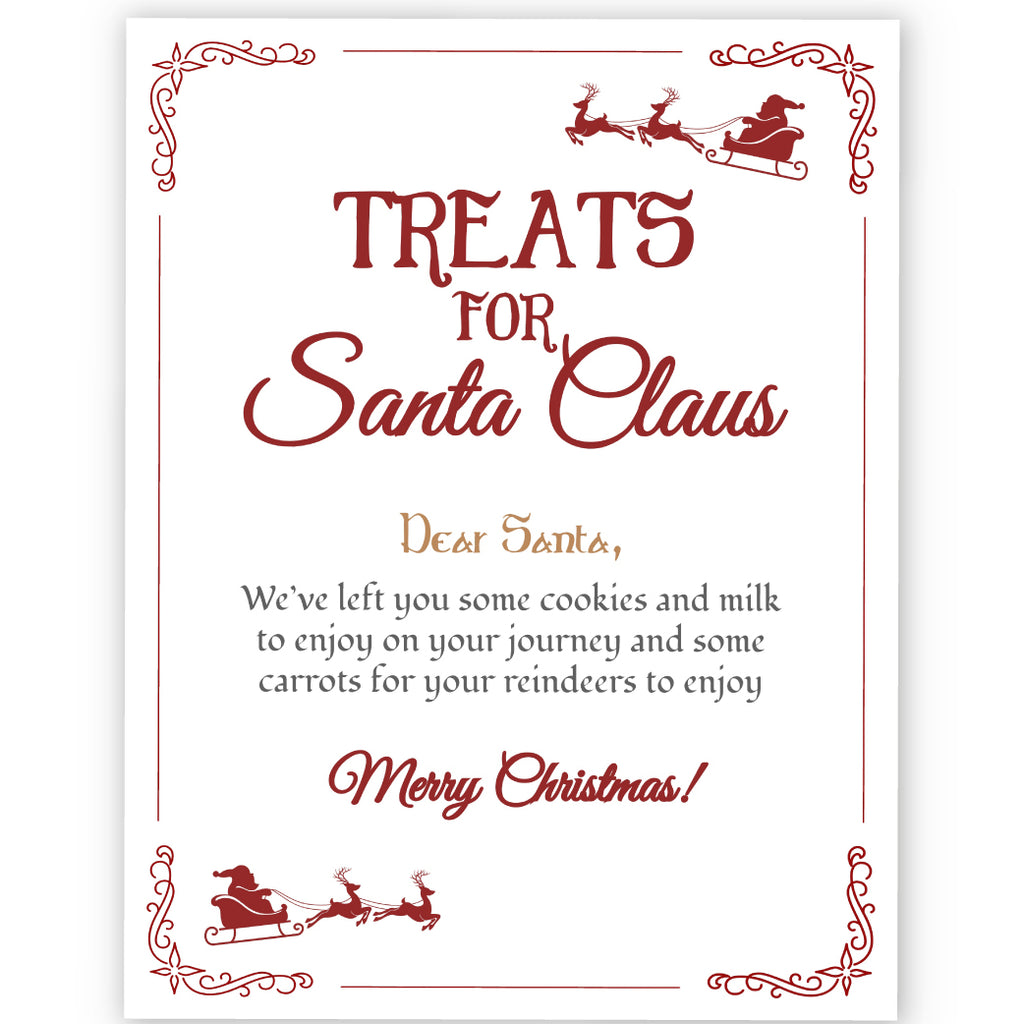 Milk and Cookies for Santa Sign – PrinterFairy