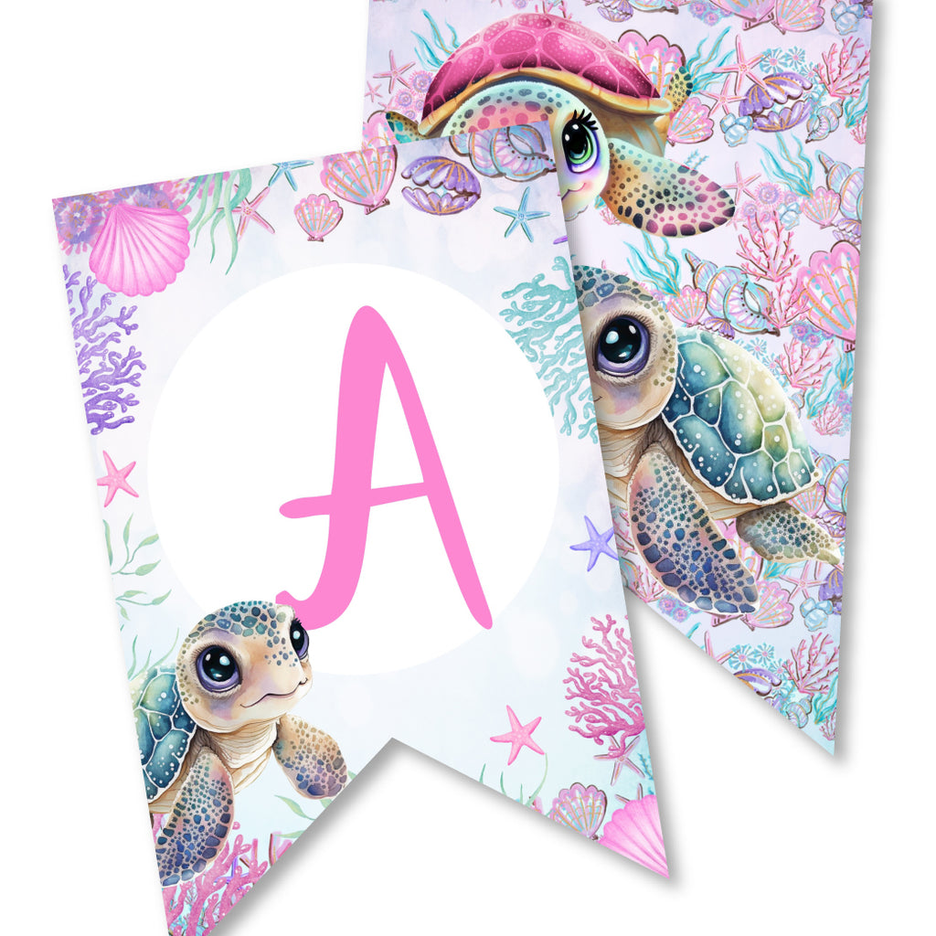 Sea Turtle Birthday Banner – PrinterFairy