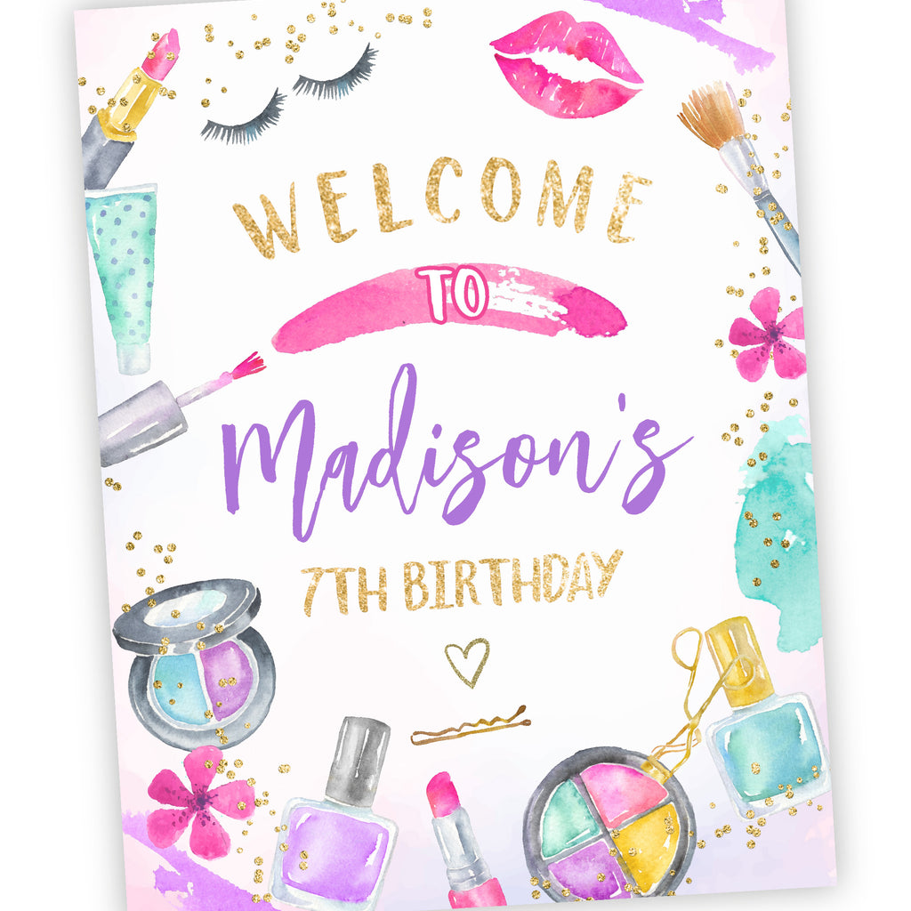 Spa Party Welcome Sign – PrinterFairy
