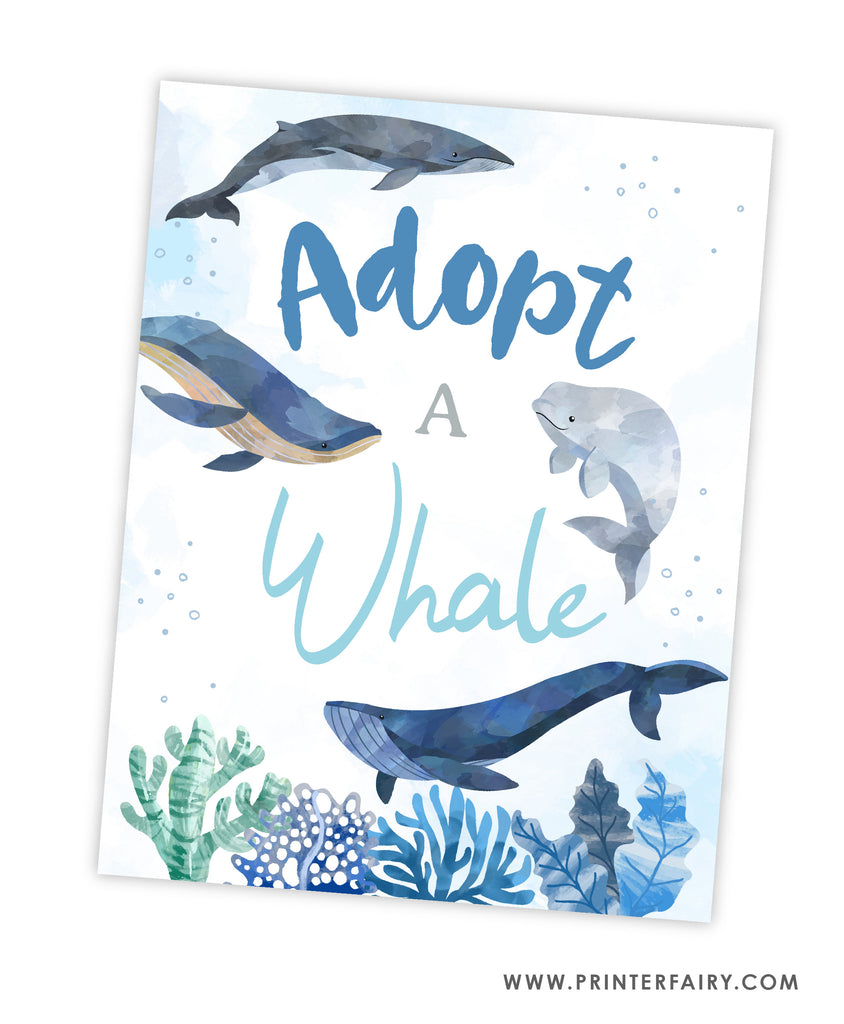 Whale Adoption Pack | PrinterFairy