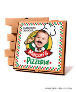 Pizza Box Label with Photo | PrinterFairy