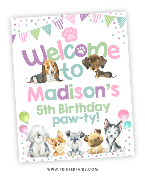 Puppy Adoption Party Decorations | PrinterFairy